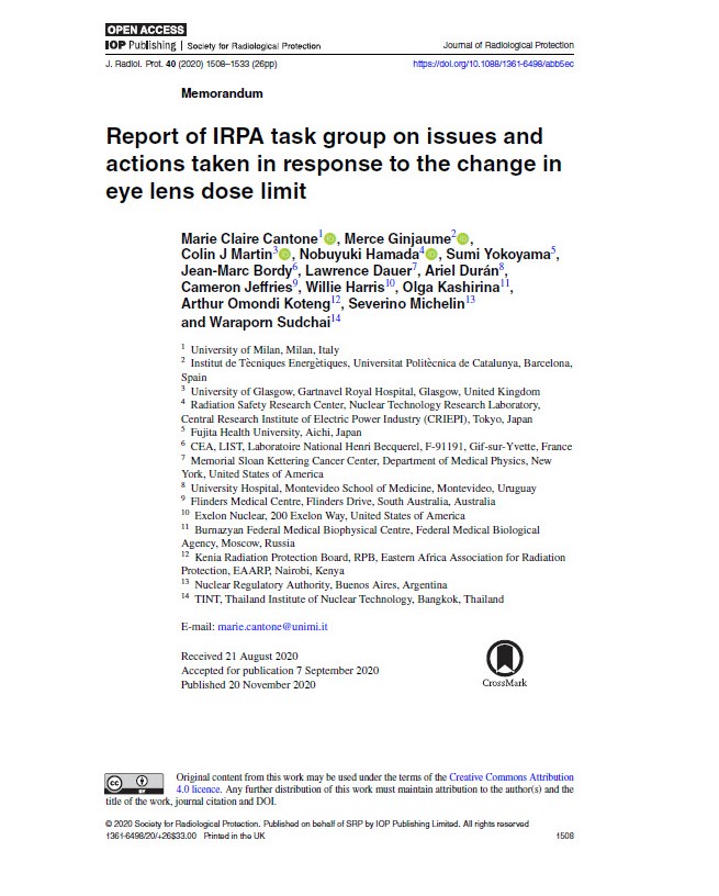 IRPA - INTERNATIONAL RADIATION PROTECTION ASSOCIATION